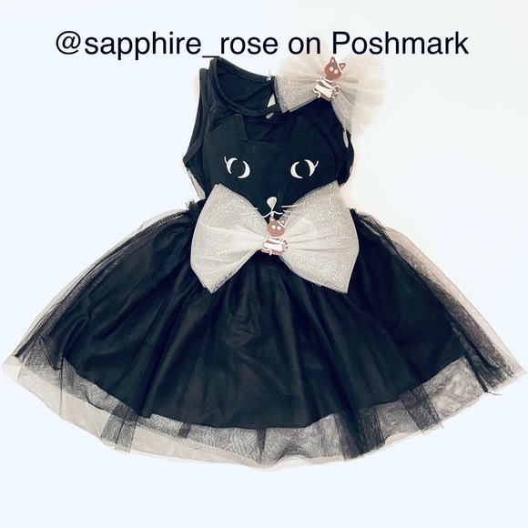 @sapphire_rose | Dresses | Girls Cat Dress Big Sparkly Tulle Bows Sweet ...